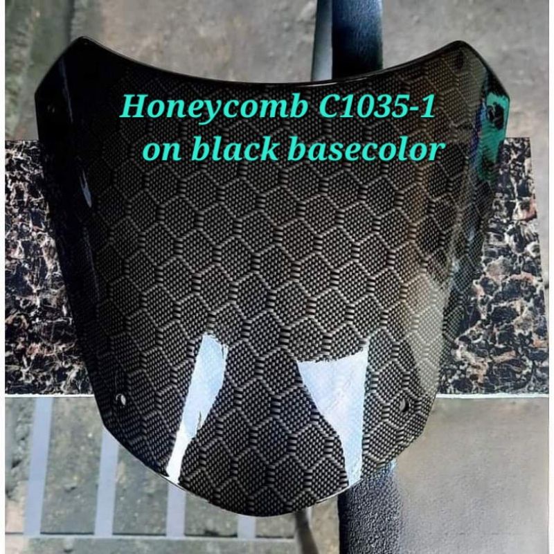 Honeycomb C1035-1 (Silver/Transparent) (1meter x 0.5meter) Hydrographic ...