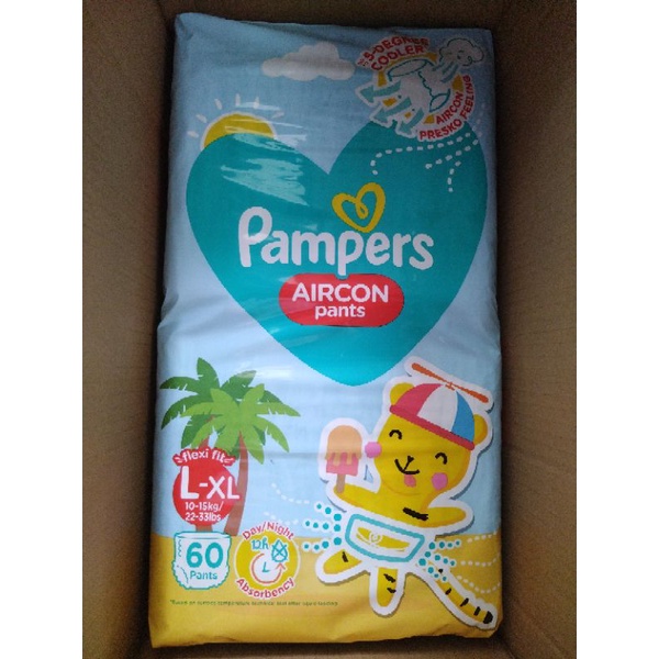 Pampers aircon pants L-xl 60 pcs per pack | Shopee Philippines