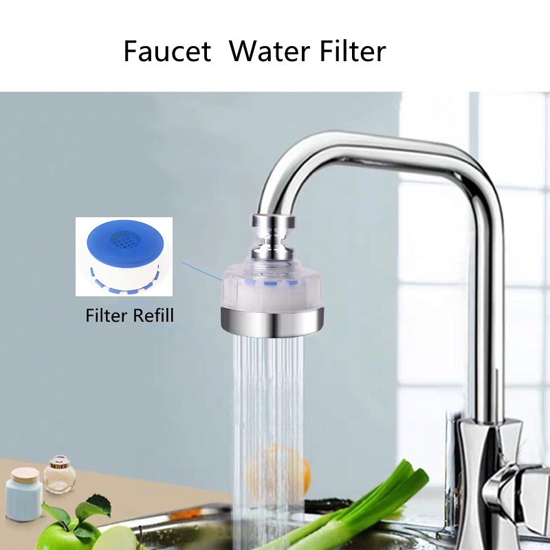 360° Rotate Water Tap Filter 360 Degree Rotatable Spray Head Filter ...