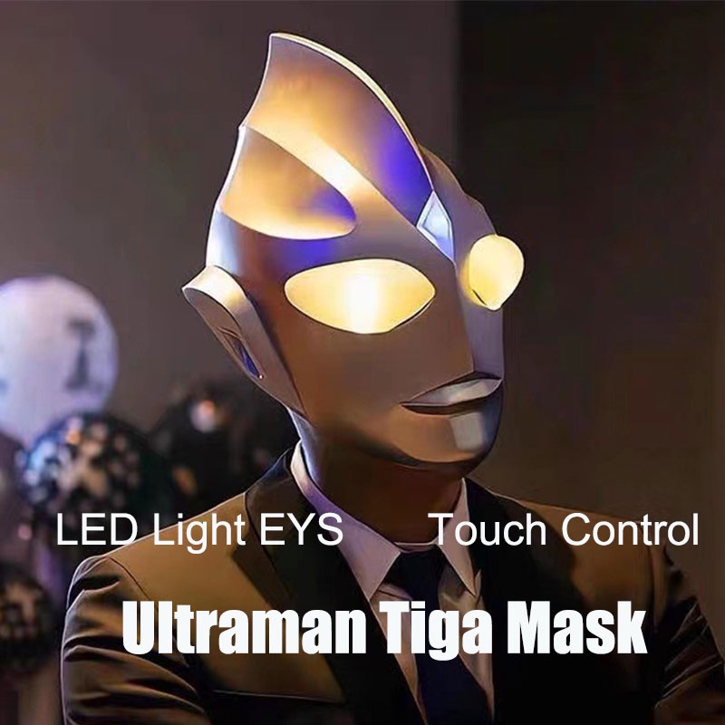 Party Mask Messenger of Light Glow Headpiece LED Ultraman Actor's ...