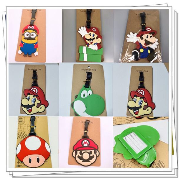 Super Mario Luggage Tag Mario Luggage Sign Mario Boarding Pass | Shopee ...