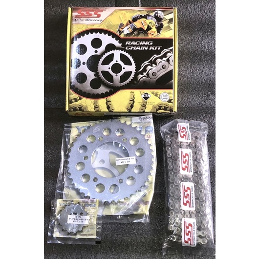 SSS SPROCKET CHAIN SET SNIPER150 RAIDER150/FI 428H NICKEL CHROME ...