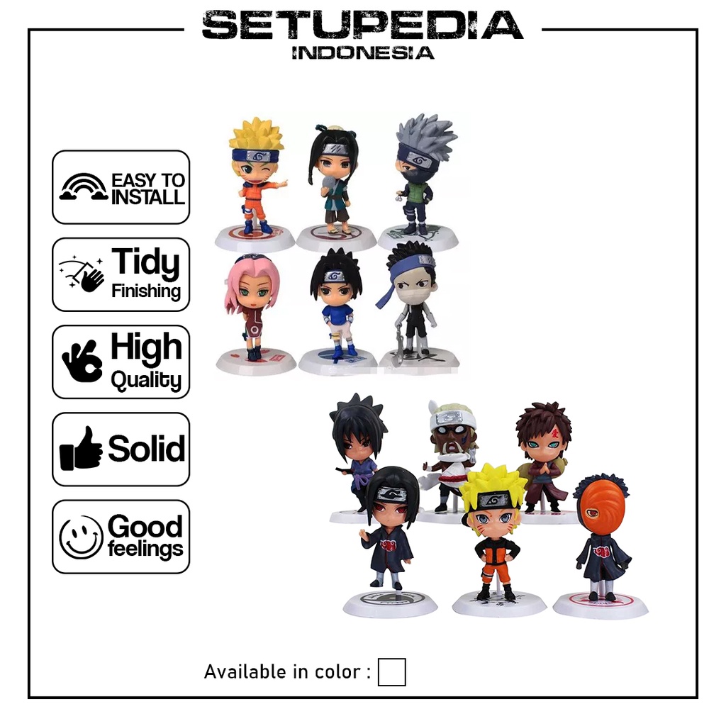 Action Figure Naruto Anime Sasuke Uchiha Sakura Kakashi Miniature ...