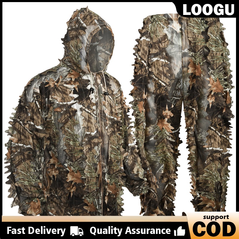 LOOGU 3D Bionic Leaf Disguise Uniform for Wildlife Photograph Paintball ...