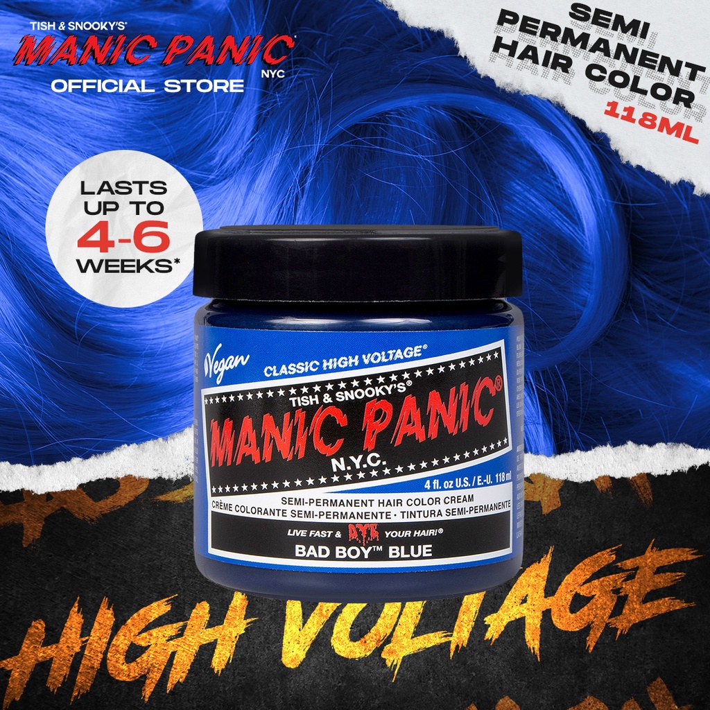 Manic Panic Classic High Voltage in Bad Boy Blue 118ML | Shopee Philippines