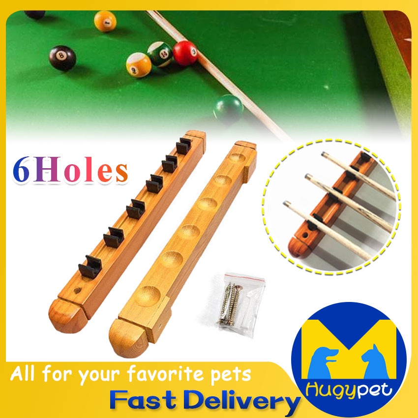 Billiard Pool Snooker Table Wall Mount Hanging Professional 6 Cue ...