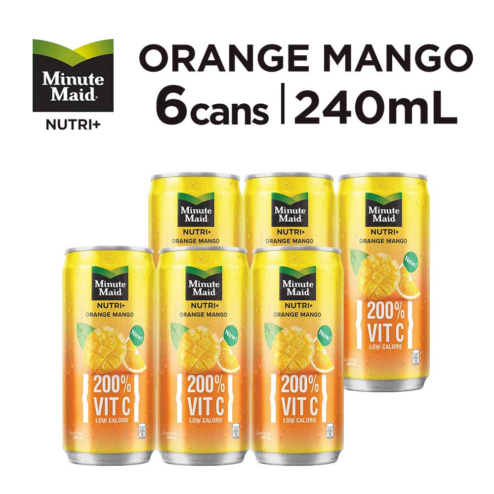 Minute Maid Nutri+ Orange Mango 240mL - Pack of 6 | Shopee Philippines