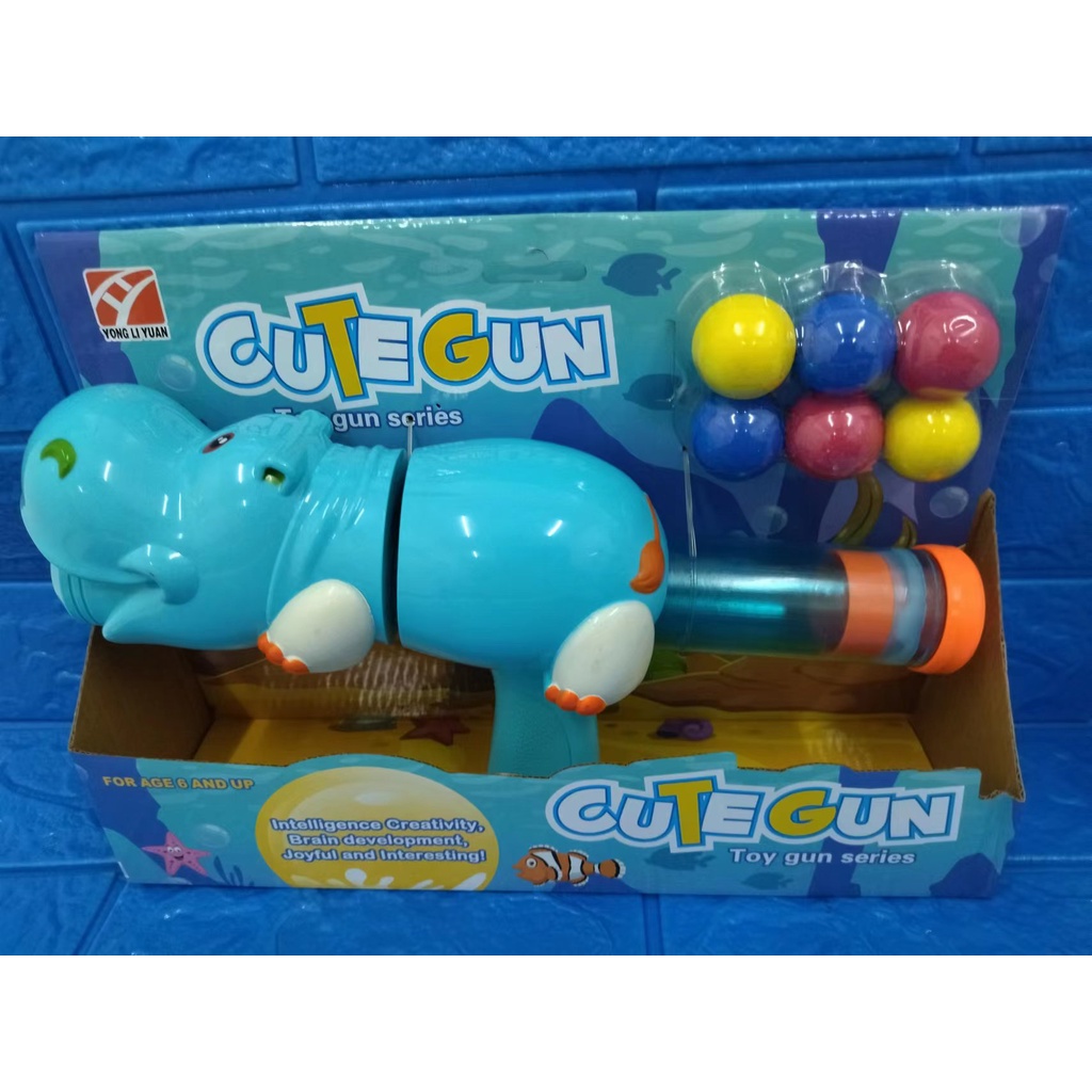 Safety toy burst safety shooting Hippo shooting toy gun soft bullet air ...