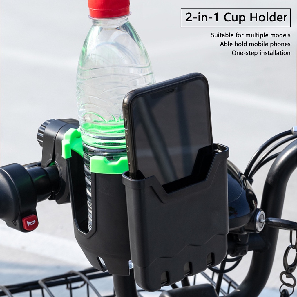 2in1 Motorcycle / Bike Water Cup Drink Bottle Holder with Phone Holder ...