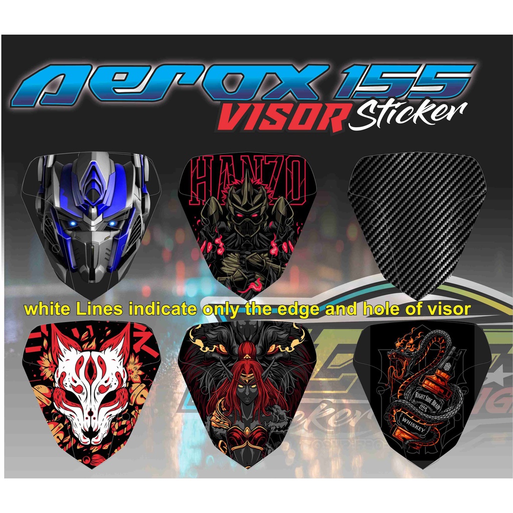 AEROX VISOR STICKER V1 V2 | Shopee Philippines