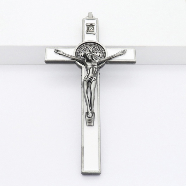 20CM Large Religious Holy Icon Wall Cross INRI Exorcism St Benedict ...