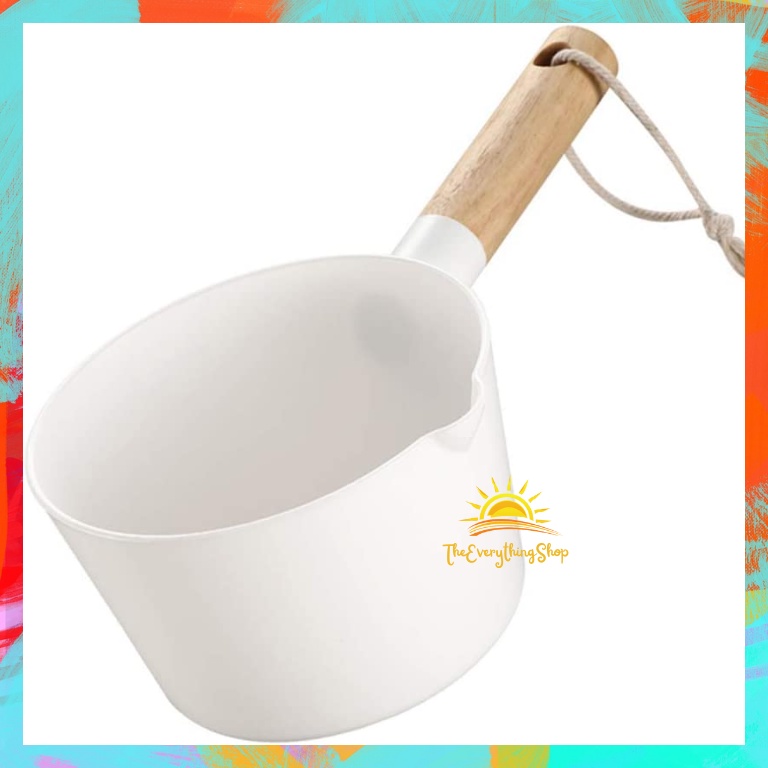 ELEGANT Nordic Water Dipper with Wooden Handle Tabo Scooper Bathroom ...