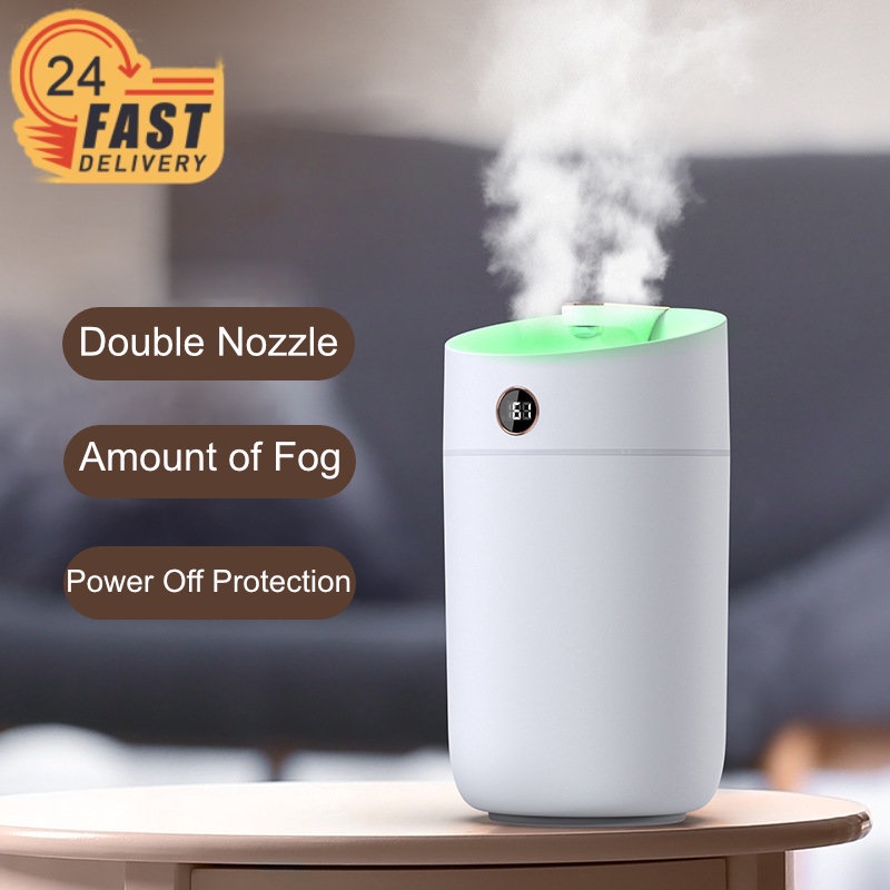 3L Double Nozzle Humidifier With Essential Oil Aomatherapy Diffuser Air ...