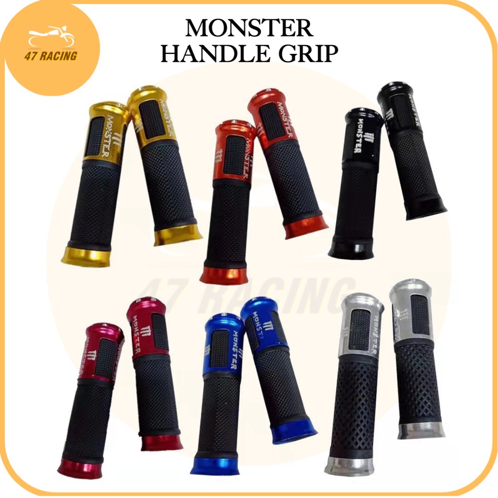 Motorcycle MONSTER Handle Grip Racing boy Style Alloy | Shopee Philippines