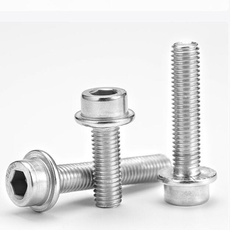 304 Stainless Steel Flange Face Hex Socket Screw Cup Head Gasket Anti ...
