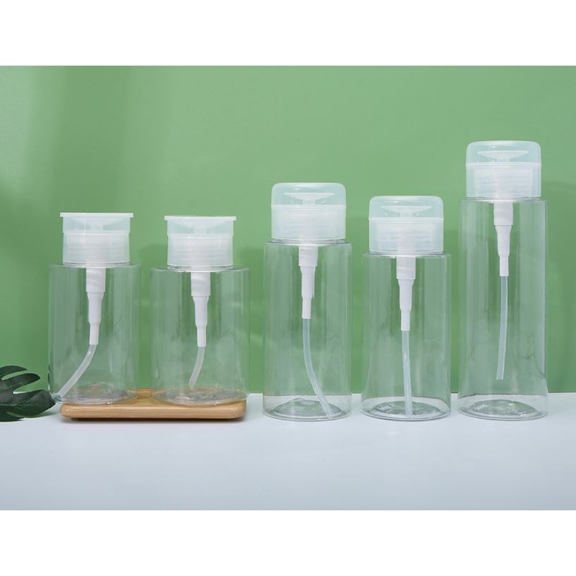 Makeup Cleansing Oil Dispenser 300ml PET plastic Top Pump Alcohol ...