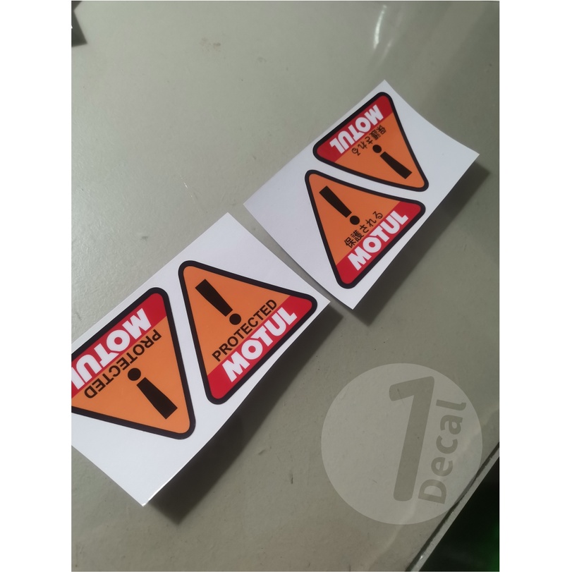 Motul triangle sticker decal for cars, laptop, helmet, aqua flask, bike ...