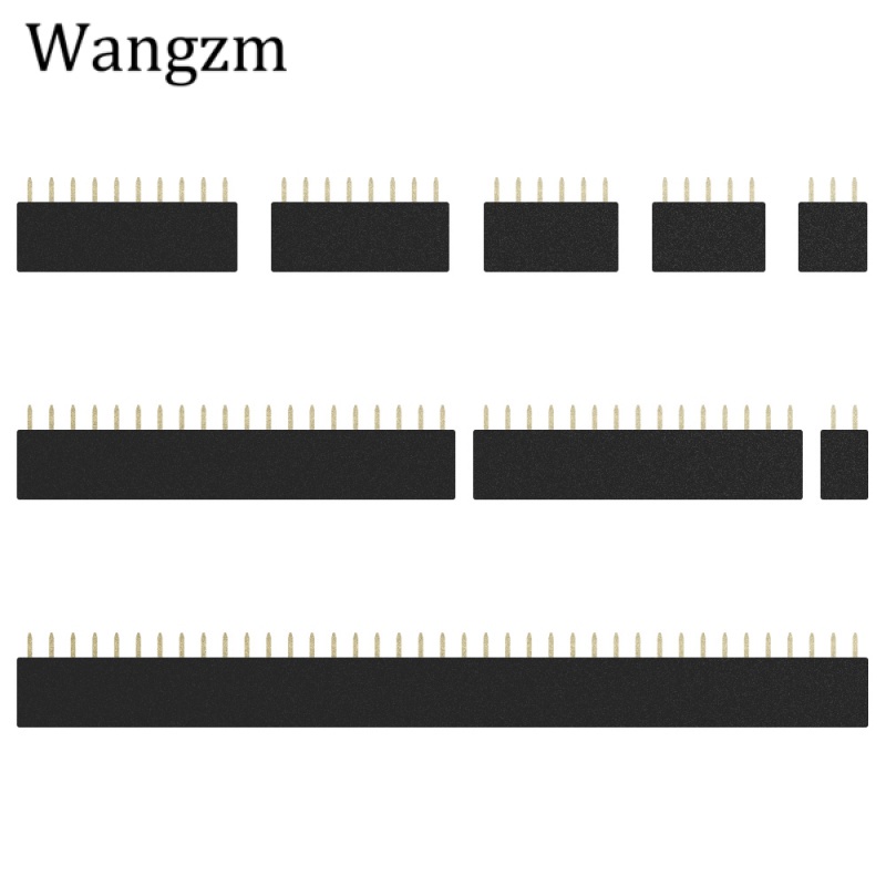 10pcs 2.54mm Female 2P/3P/5P/6P/8P/10P/15P/20P/40P Pin Stright Female Single Row Pin Header ...