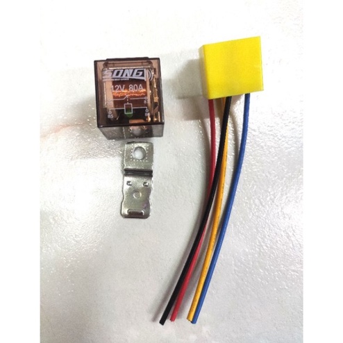 Motorcycle 12V Set Transparent Horn Mini Driving Light Relay Socket ...