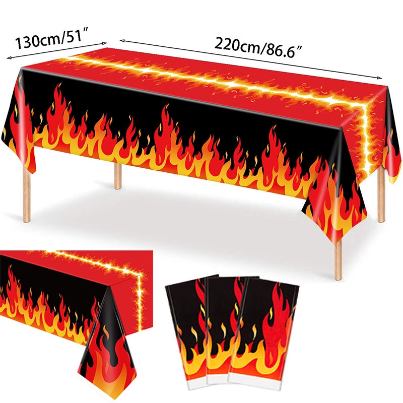 Fire Heroes Table Cloths Firefighter Birthday Party Decor Plastic ...