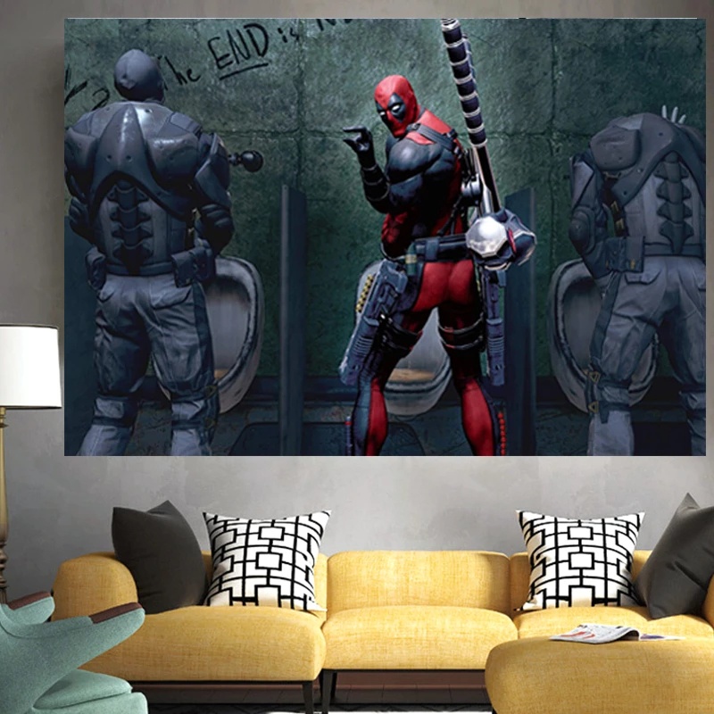 Marvel Funny Superhero Deadpool Poster Home Decoration Mural | Shopee ...