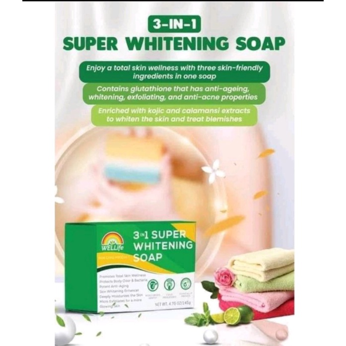 WELLife 3-1 Super Whitening Glowing Skin Moisturizes Gently 145g ...