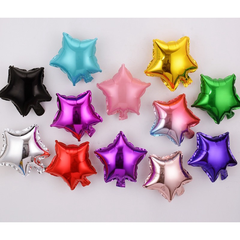 10 Inch Star Foil Balloon Balon Belon Aluminium Foil Happy Birthday ...