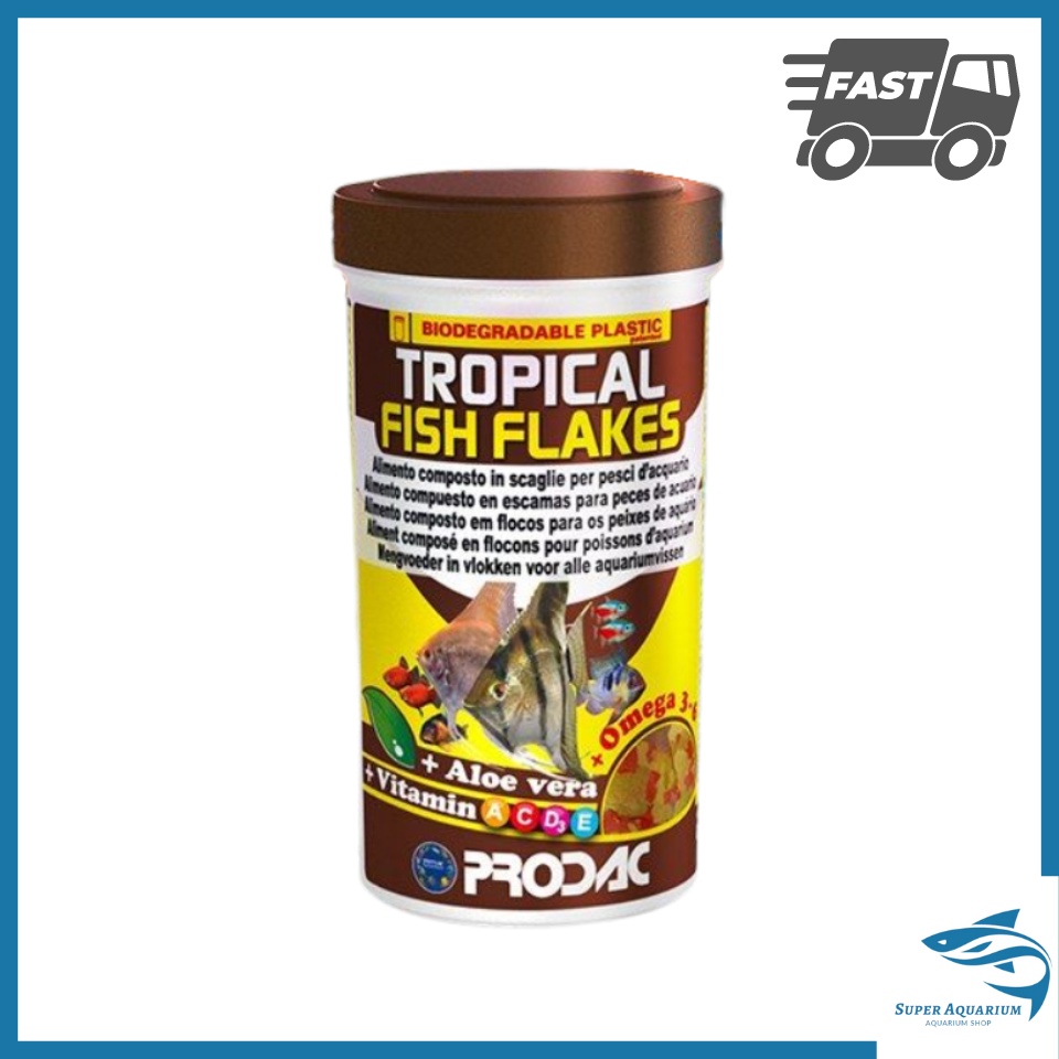 PRODAC Tropical Fish Flakes Aquarium Fish Food 250ml | Shopee Philippines