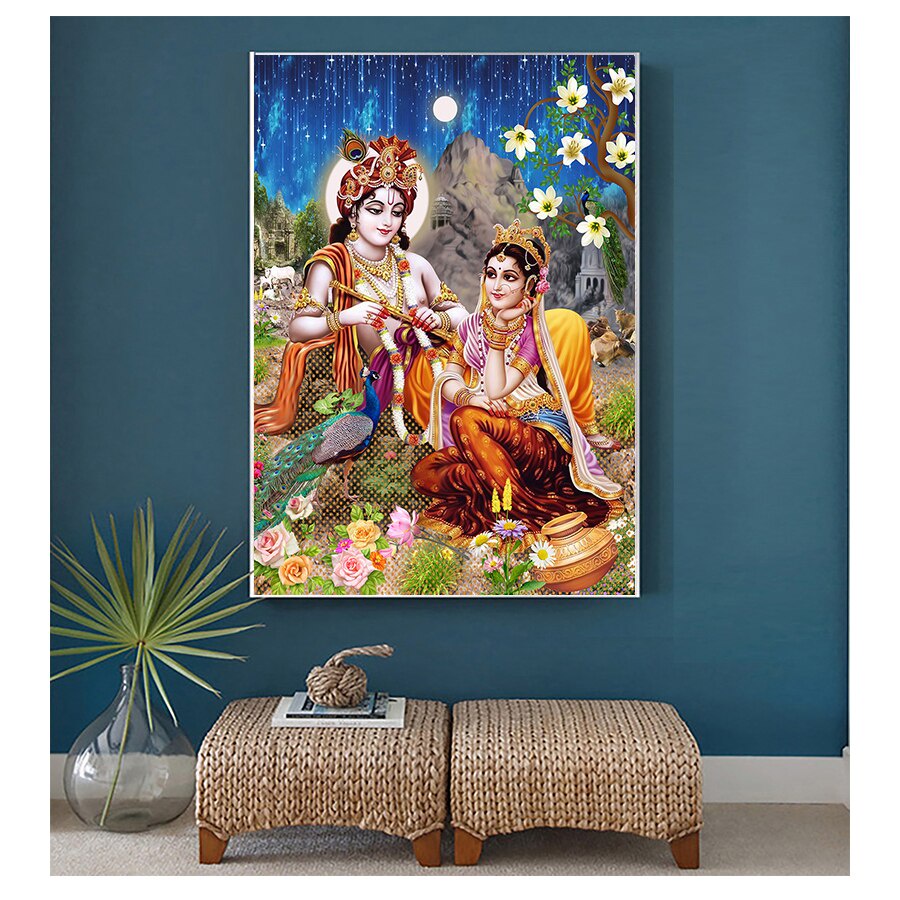 krishna hindu Fashion Wall Posters For Living Room Modern Home Decor ...