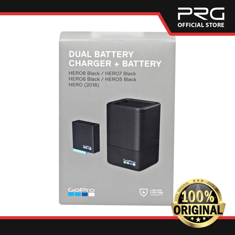 GoPro Dual Battery Charger + Battery for Hero 8/7/6/5 Black | Shopee ...