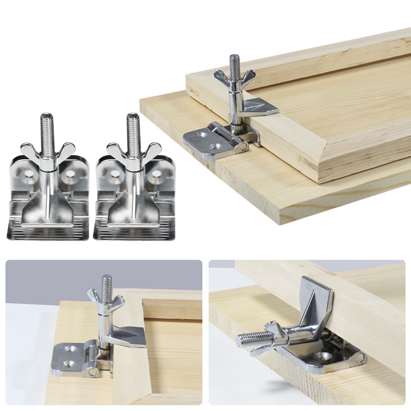 2PCS/Lot Silk Screen Printing Metal Frame Hinge Clamp DIY Tools Part ...