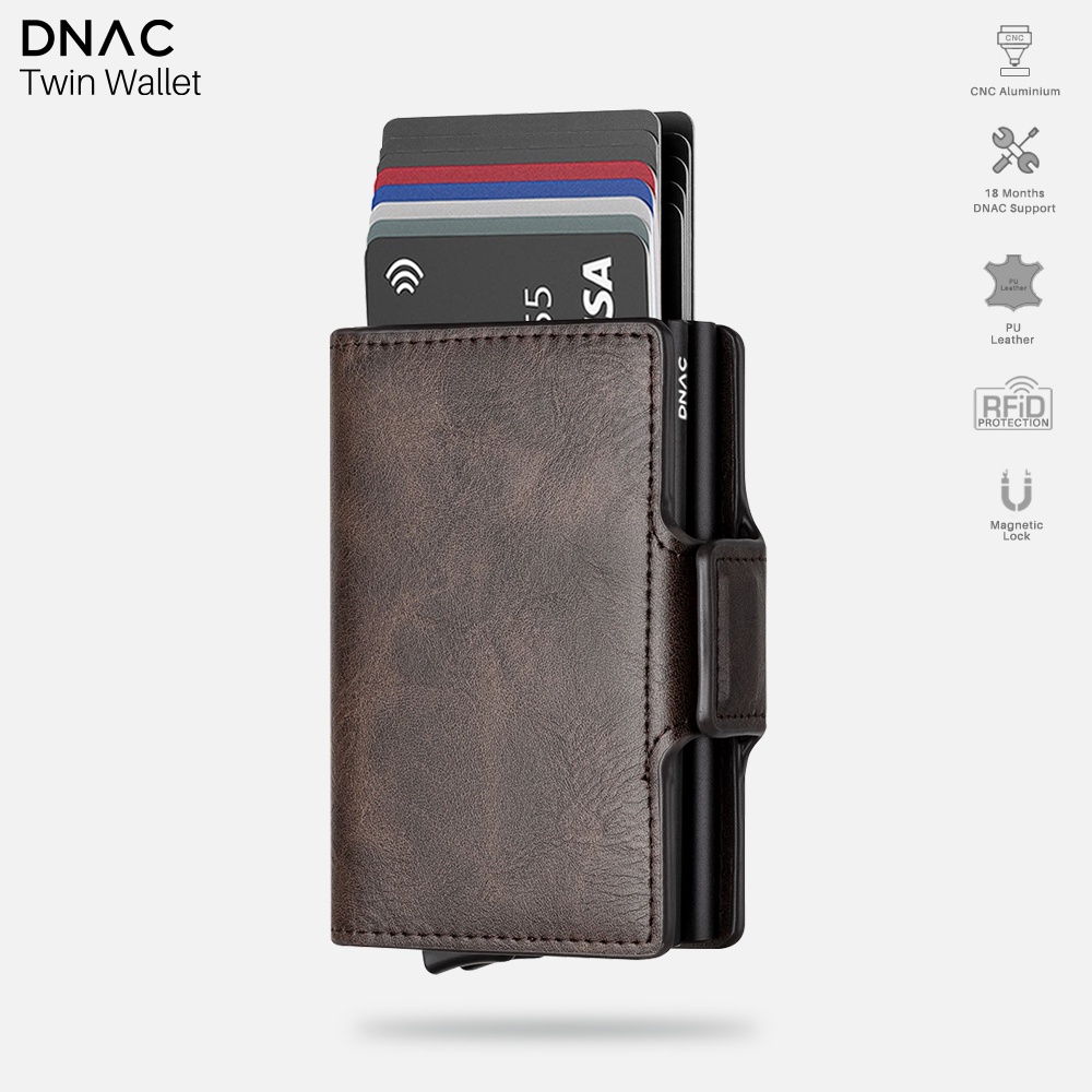 Dnac TWIN Wallet Card Holder RFID Card Wallet - ESPRESSO - DEFECT ...