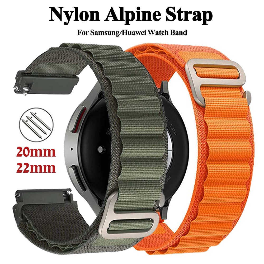 20 22mm Alpine Loop Strap For Samsung Galaxy Watch 7 6 5 5pro 4 44/40mm 45mmNylon Elastic For ...