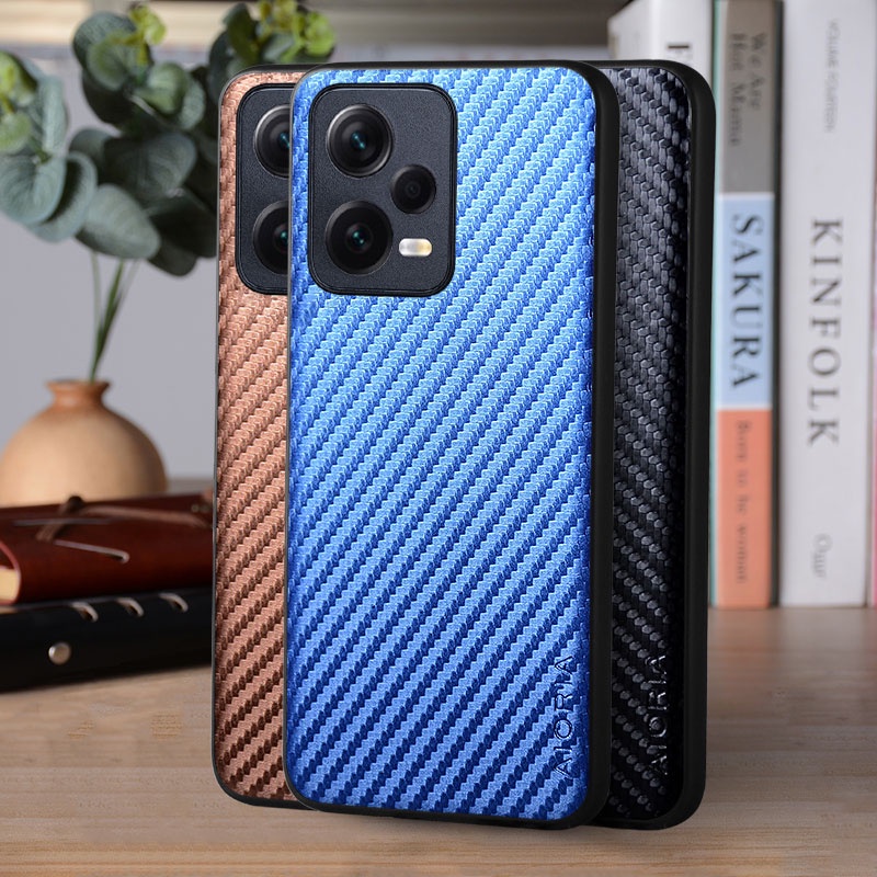 Carbon Fibre texture Phone Case for Xiaomi Redmi note 12 Fashion Design ...