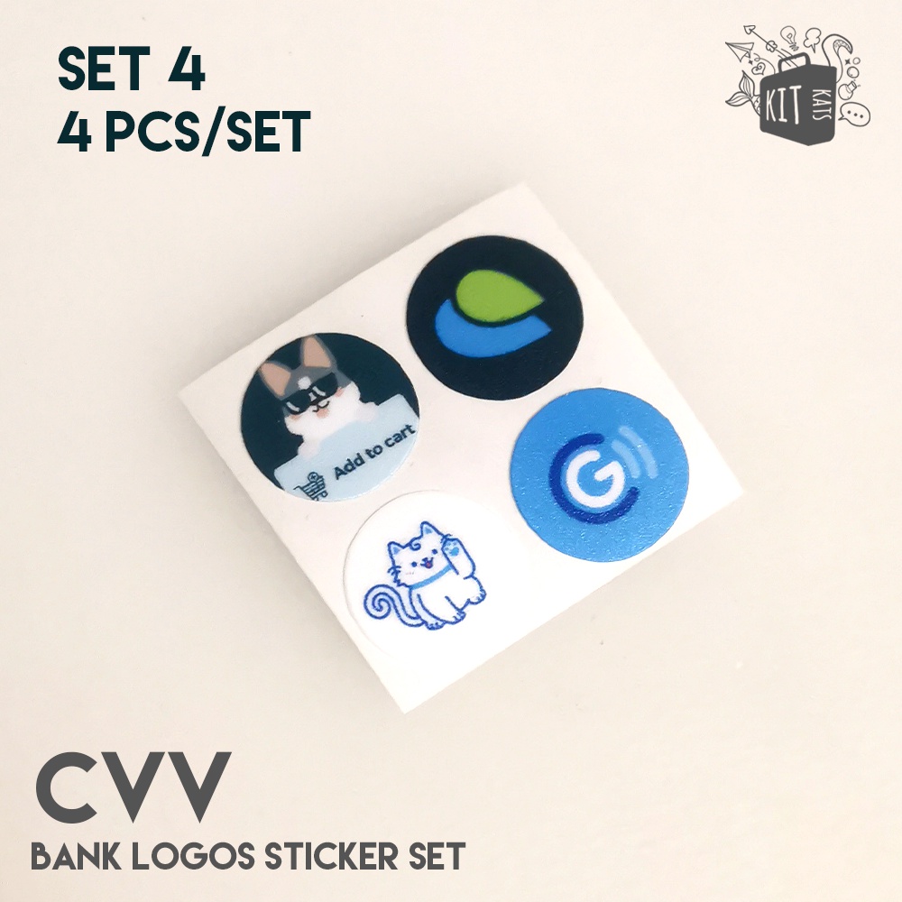 CVV stickers for back of card security (Bank logos edition) | Shopee ...