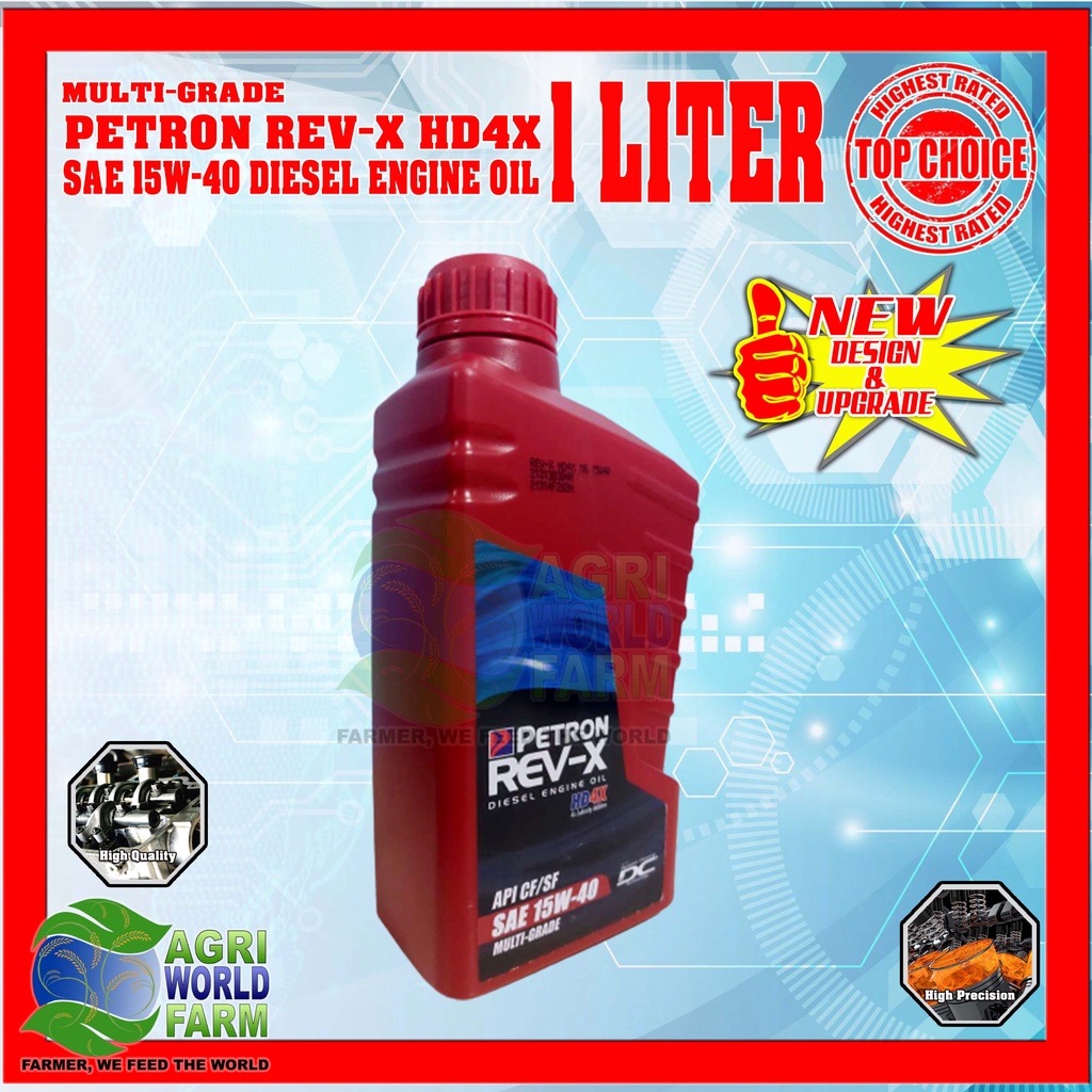 PETRON REV-X DIESEL and PETRON SPRINT 4T GASOLINE ENGINE OIL 1 LITER ...