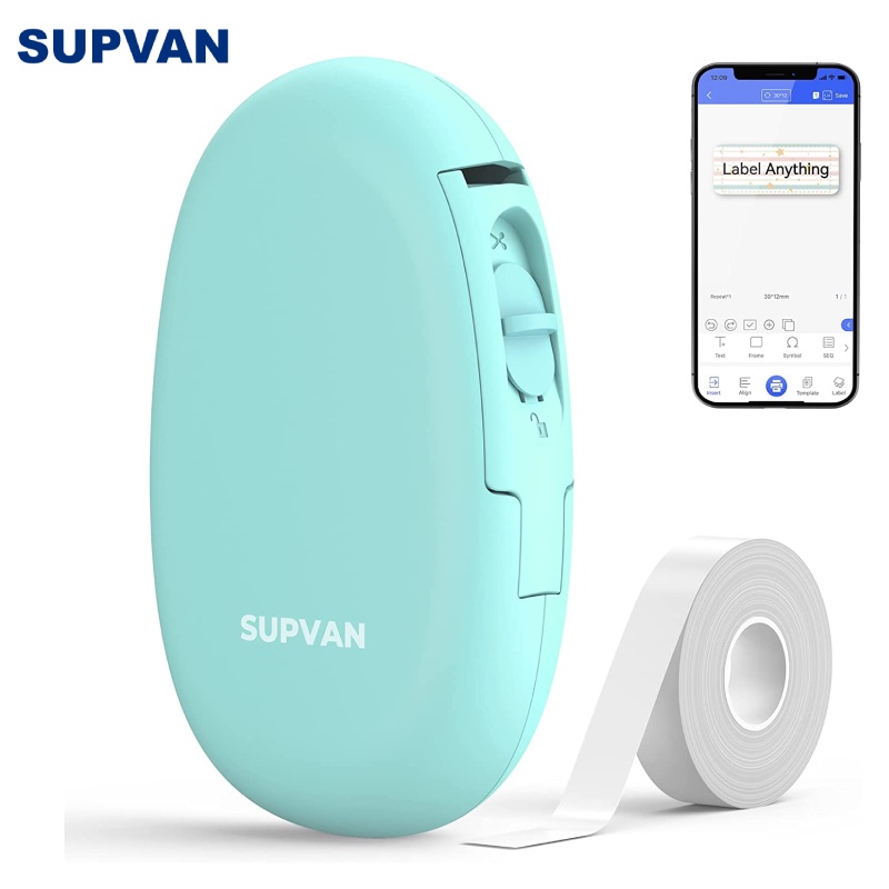 SUPVAN E10 Label Maker Inkless Bluetooth Label Printer For Office Home ...