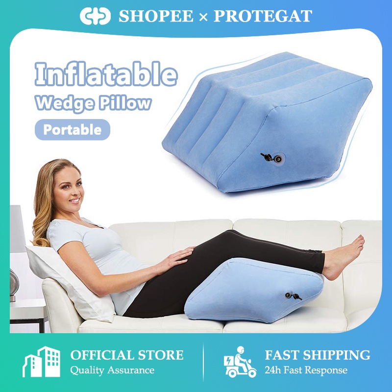 【Protegat】Inflatable Leg Relief Support Cushion Portable Wedge Pillow ...