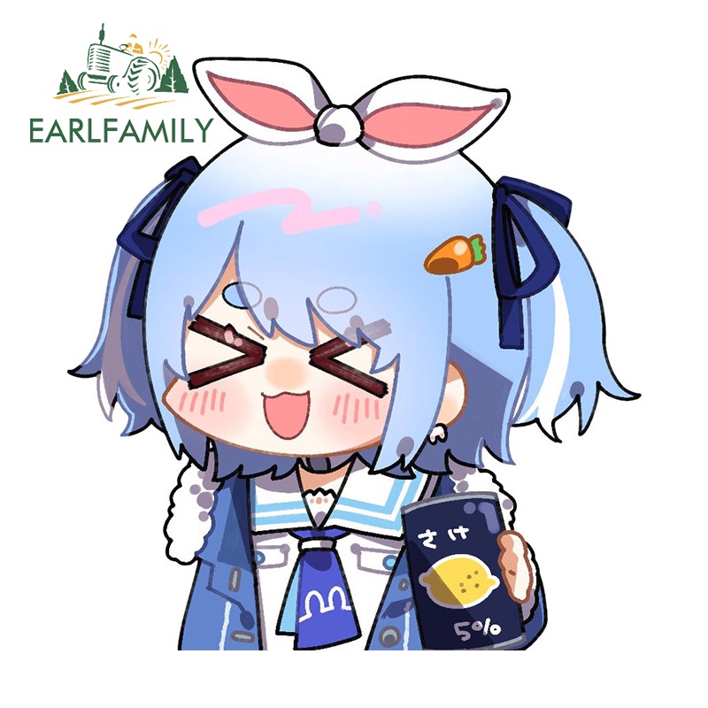 EARLFAMILY 13cm x 12.6cm Hololive Car Accessories Laptop Waterproof ...