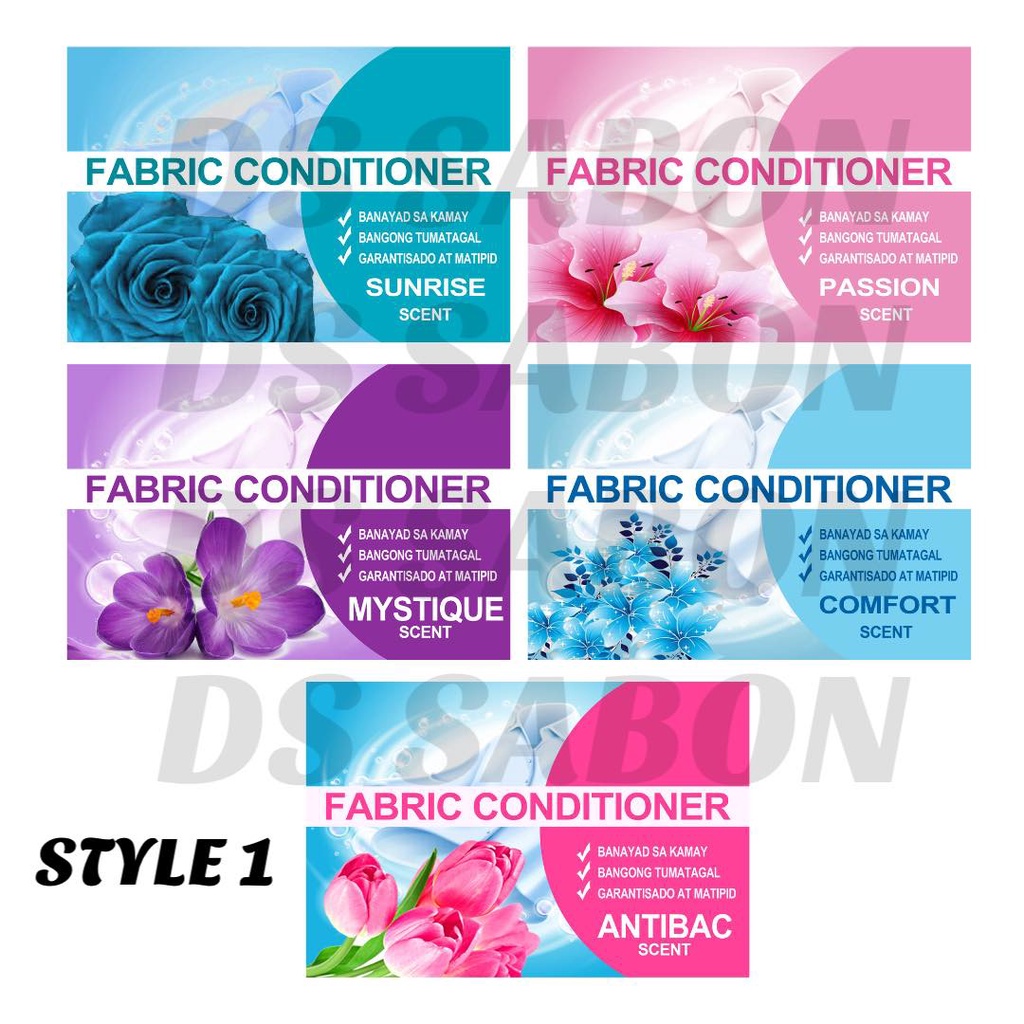 STICKER LABEL FOR FABRIC CONDITIONER/SOFTENER FABCON (10 PCS) | Shopee ...