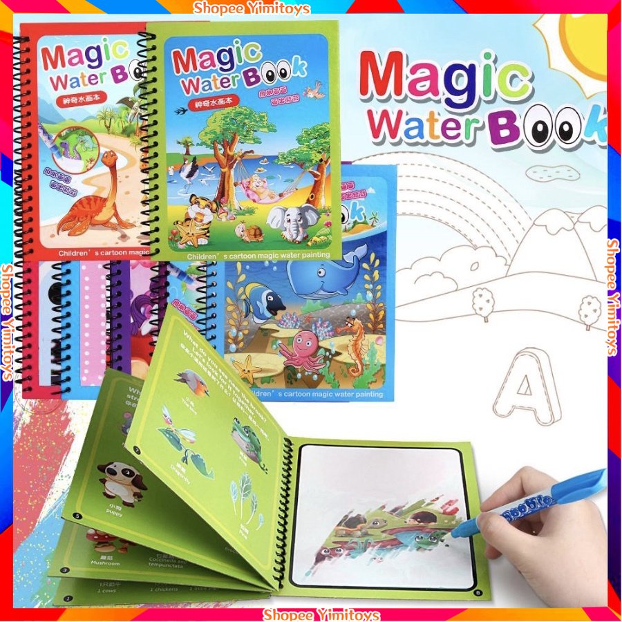 Magic Water Book Magic Coloring Book Reusable Kids Drawing Book Magic ...