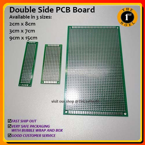 PCB BOARD DOUBLE DSIDE 2X8CM 3X7CM 9X15CM | Shopee Philippines
