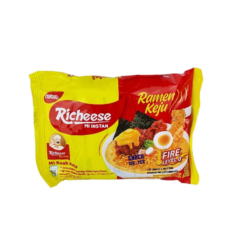 Richese instant noodles fire level 0 - cheese ramen noodles - indomie ...