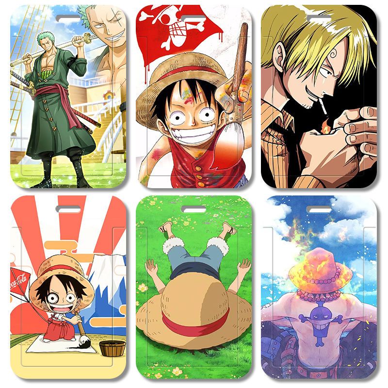 Anime One Piece Zoro Luffy Ace Ins Trend Student ID Card Holder Mrt ...