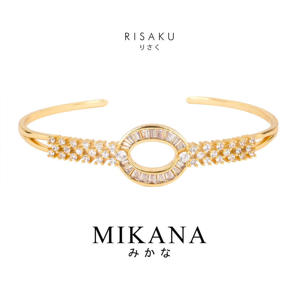 Mikana Crystal Armlet 18k Gold Plated Kinue Bangle Bracelet Accessories ...