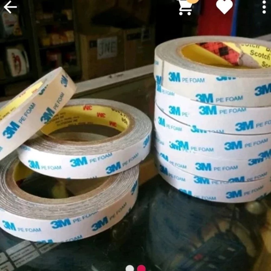 White 3M Double Tape - Reversible Adhesive Double Tip Glue | Shopee ...