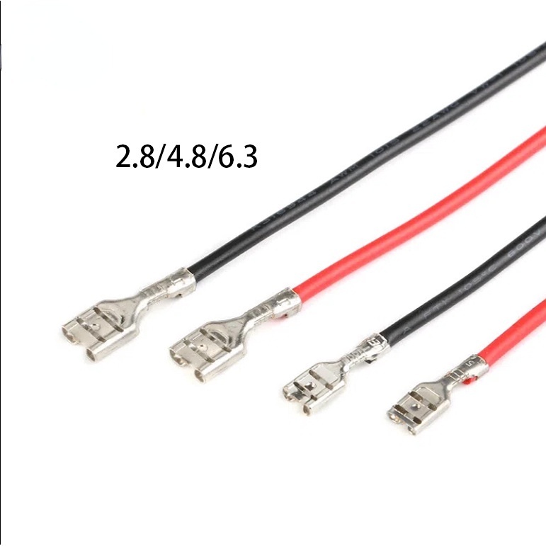 10Pcs Small switch spring-loaded wire 2.8/4.8/6.3 Battery spring-loaded ...