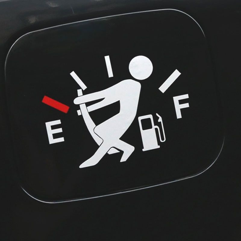 Funny Car Fuel Meter Stickers Unique Fun Modified Tank Cap Body ...
