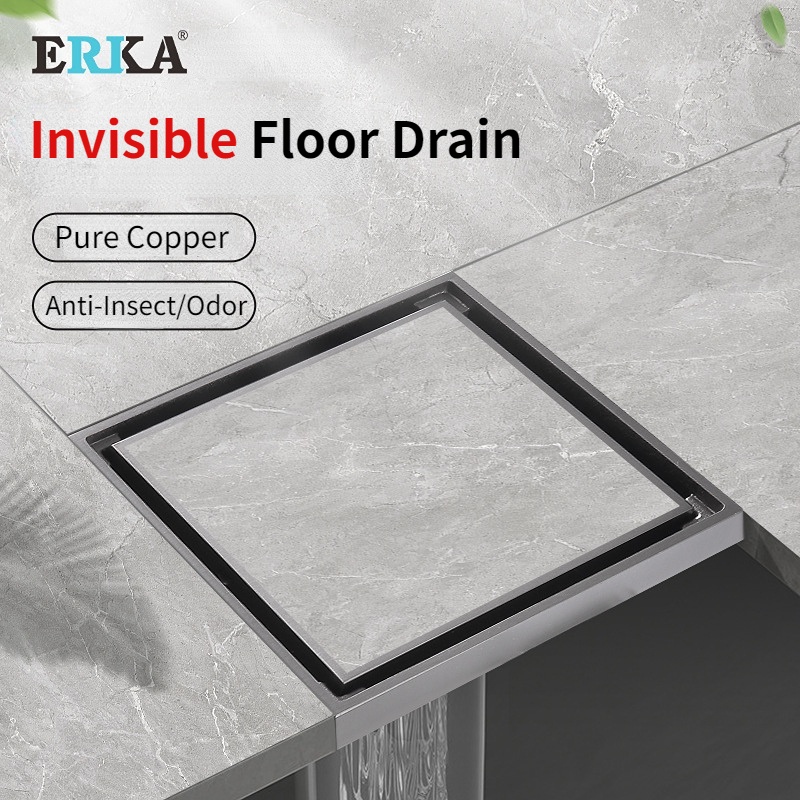 Full Copper Floor Drain Bathroom Toilet Large Invisible Floor Drain ...