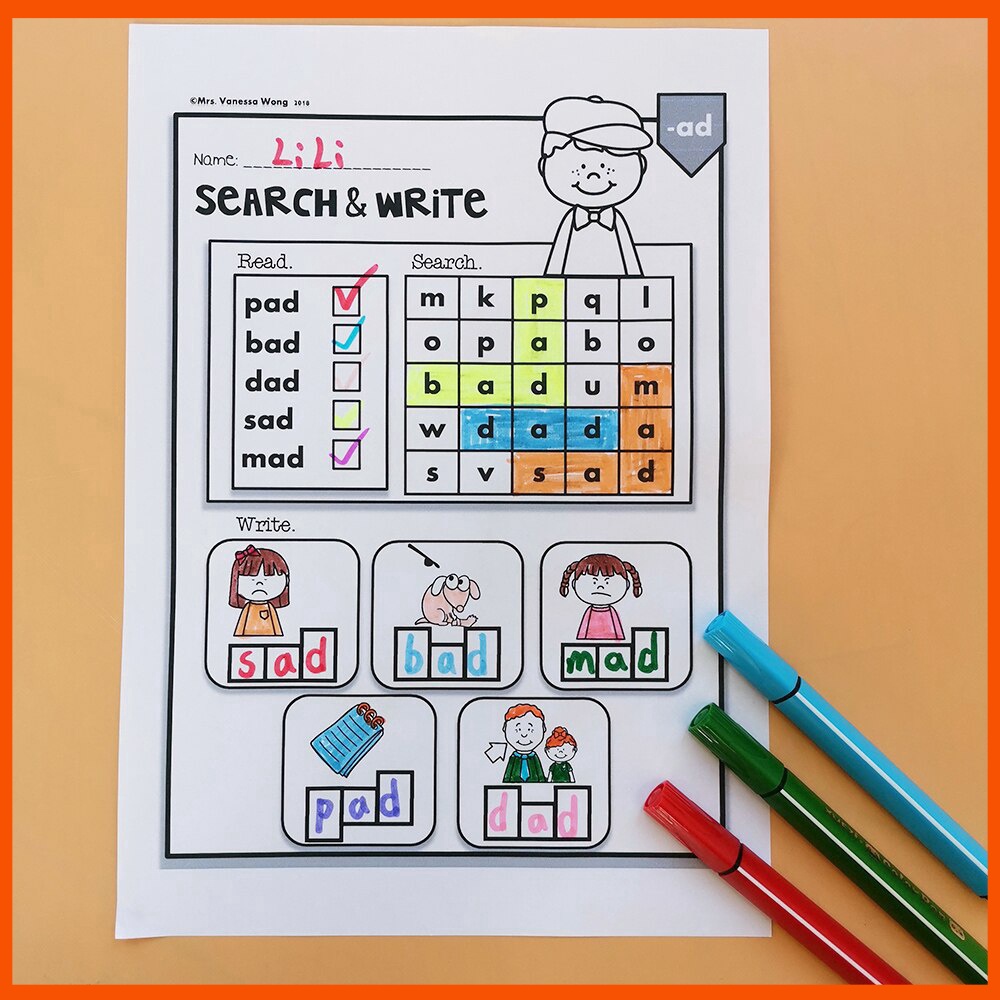 CVC Fluency Bundle Worksheets Children Early Learning English Workbook ...